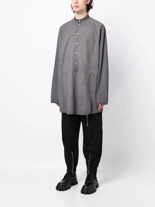 NICOLAS ANDREAS TARALIS Band-collar Cotton Shirt