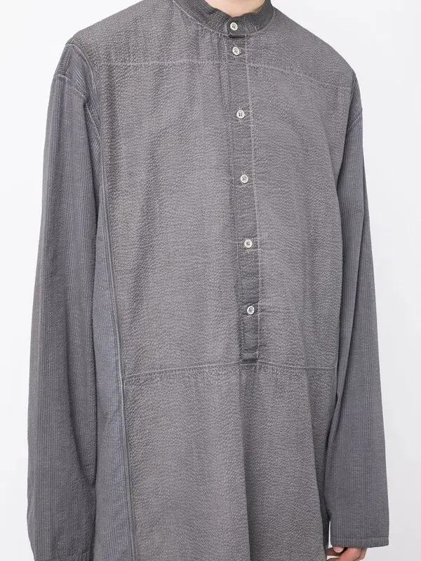 NICOLAS ANDREAS TARALIS Band-collar Cotton Shirt
