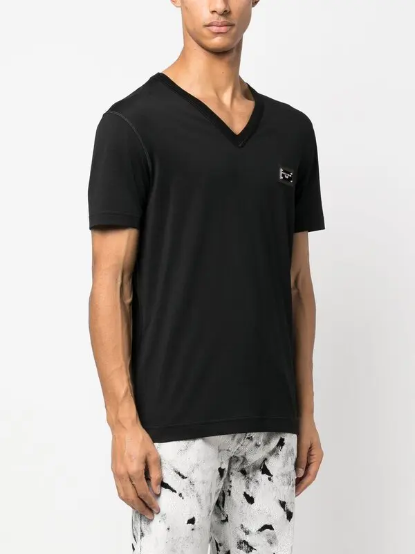 Dolce & Gabbana Dg Essentials V-neck T-shirt - Black