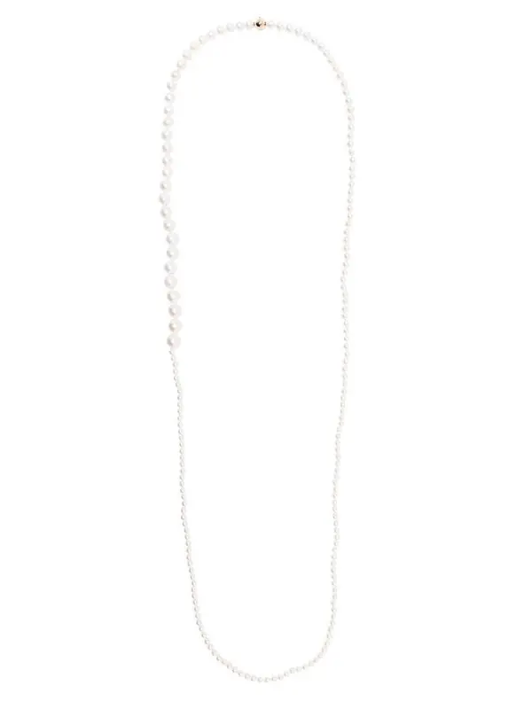 Sophie Bille Brahe 14kt Gold Peggy Pearl Necklace - White