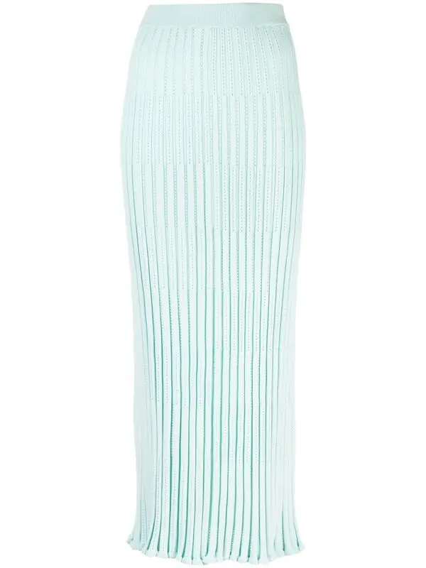 AERON Knitted Long-sleeve Dress - Blue