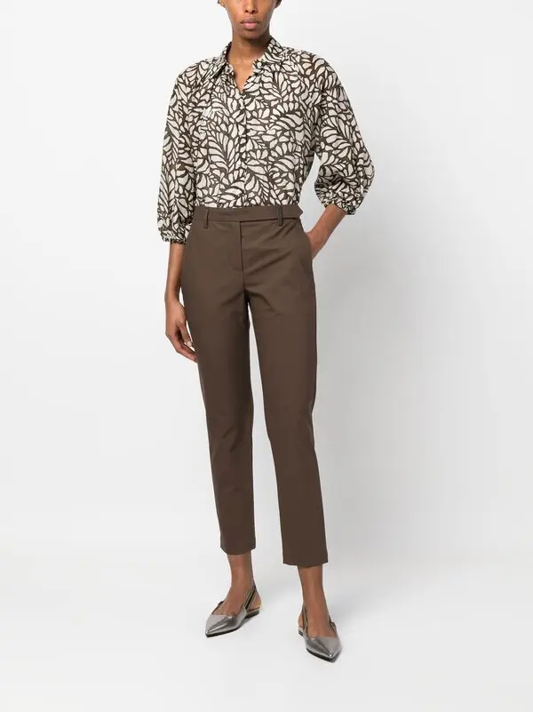 Brunello Cucinelli Cotton Blend Tapered-leg Cropped Trousers