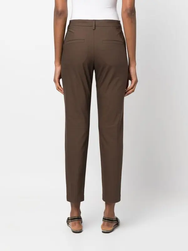 Brunello Cucinelli Cotton Blend Tapered-leg Cropped Trousers