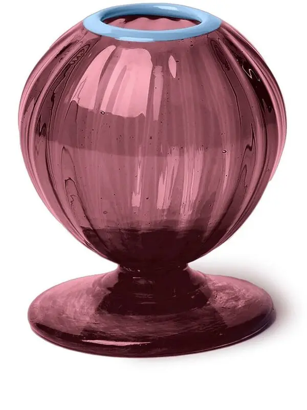 La DoubleJ Onion Glass Vase - Purple