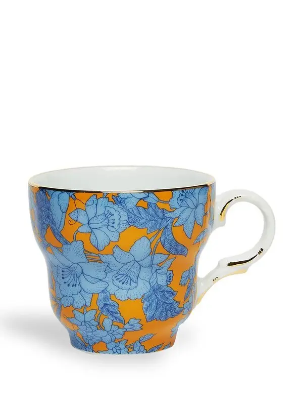 La DoubleJ Big Mama Cup And Saucer - Orange