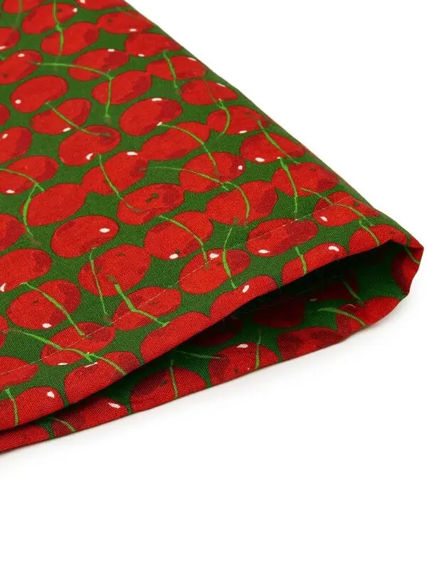 La DoubleJ Cherries Verde-print Tablemats - Red