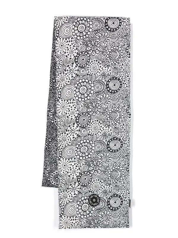 10 CORSO COMO Swirl-print Down-padded Scarf - Black