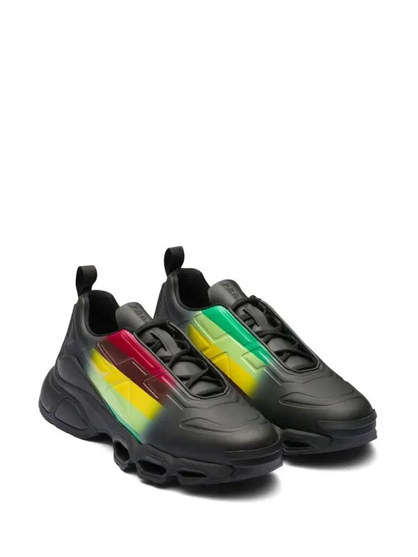 Prada Collision Cross Low-top Sneakers - Green