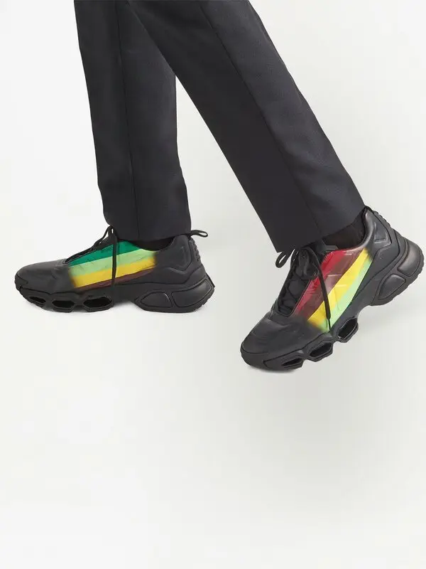 Prada Collision Cross Low-top Sneakers - Green