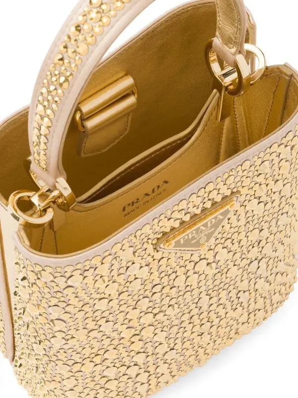 Prada Panier Small Tote - Gold | Editorialist