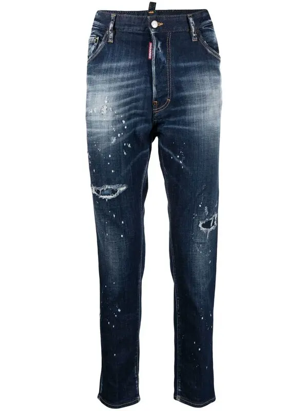 Dsquared2 Paint Splatter Skinny Jeans