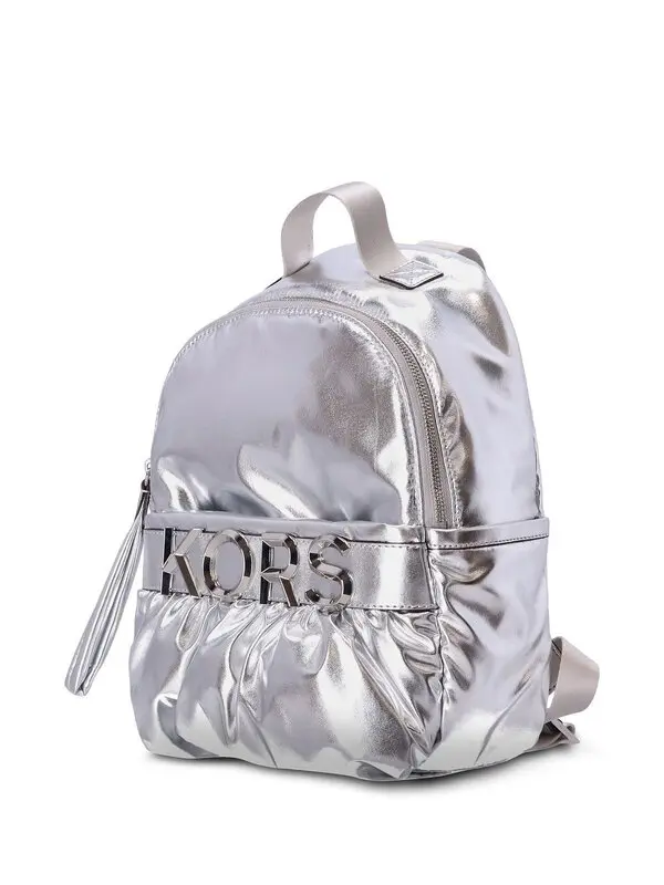 Michael Kors Metallic Silver Backpack Amazon.com: Michael Kors Sable Large Backpack, Silver-Tone  main image 3