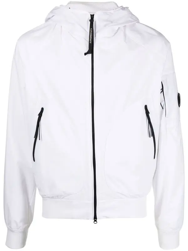 C.P. COMPANY Lens-detail Hooded Jacket - White
