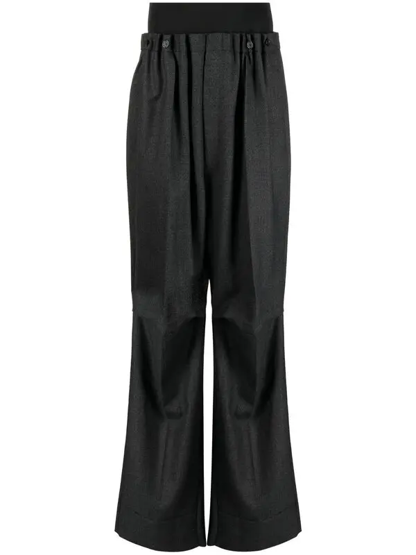 Raf Simons High-waisted Wide-leg Wool Trousers