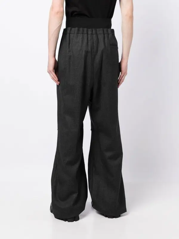 Raf Simons High-waisted Wide-leg Wool Trousers