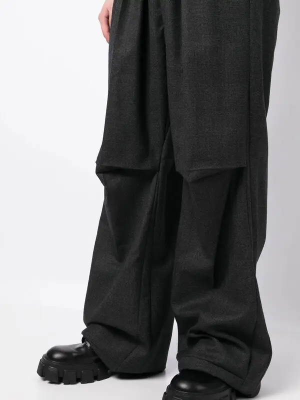 Raf Simons High-waisted Wide-leg Wool Trousers