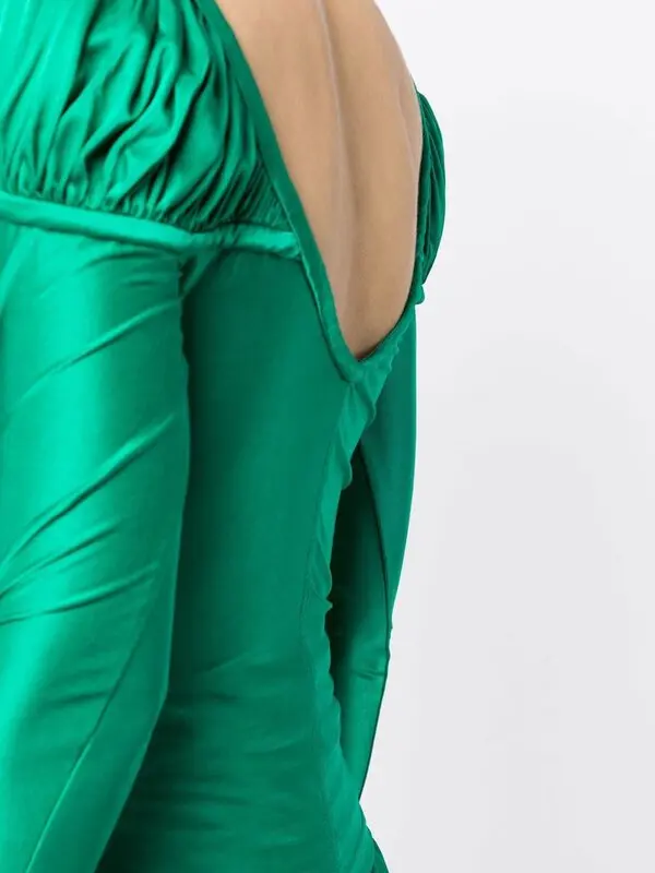 Rabanne Flounce-sleeved Draped Top