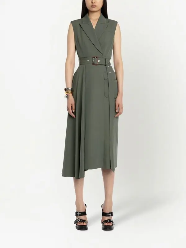 Alexander McQueen Tailored Wool Midi Dress