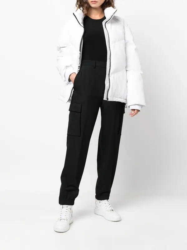 PLEIN SPORT Logo-print Puffer Jacket - White