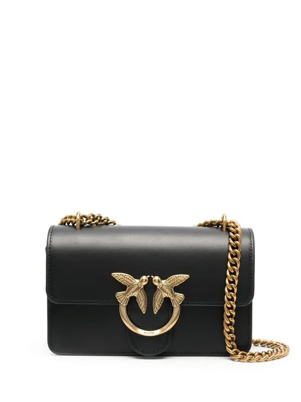 Pinko Small Love Birds Shoulder Bag - Black
