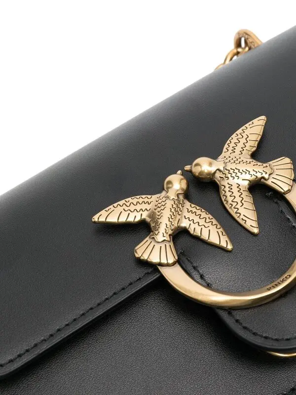 Pinko Small Love Birds Shoulder Bag - Black