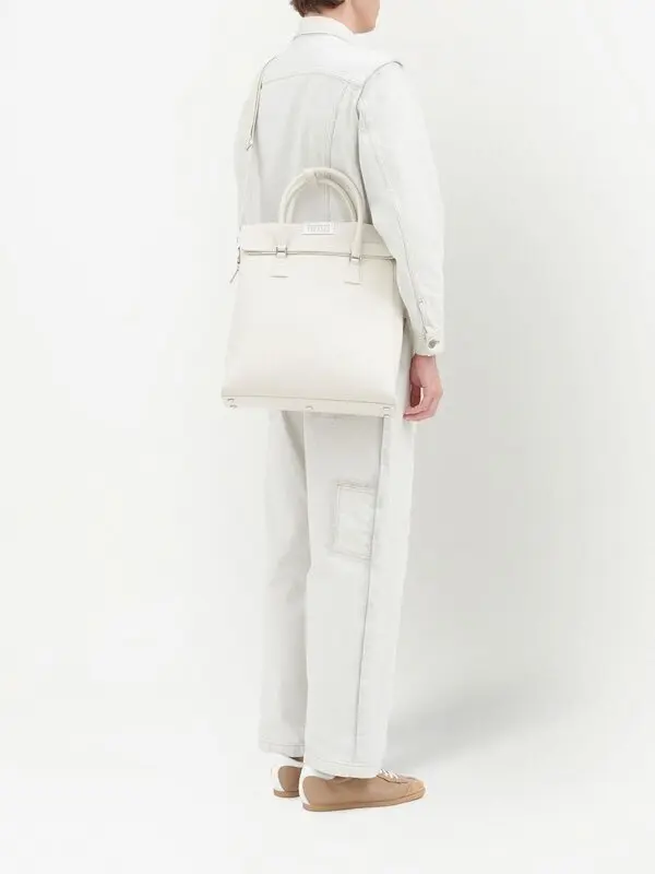 MAISON MARGIELA 5ac Leather Backpack - White