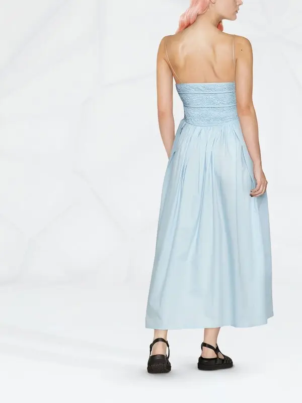 Cecilie Bahnsen Heather Empire-Line Dress In Blue - 69% Off | Editorialist
