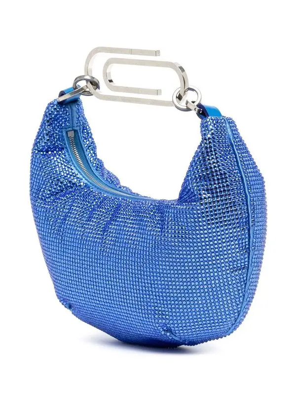 Off-White Paperclip Studded Shoulder Bag - Blue