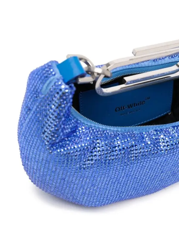 Off-White Paperclip Studded Shoulder Bag - Blue