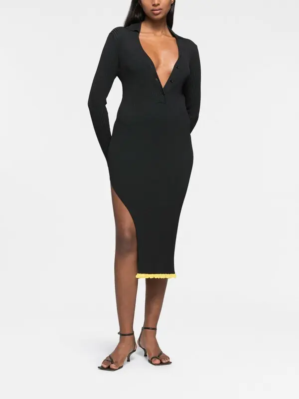 AZ FACTORY X Ester Manas Ribbed-knit Midi Dress