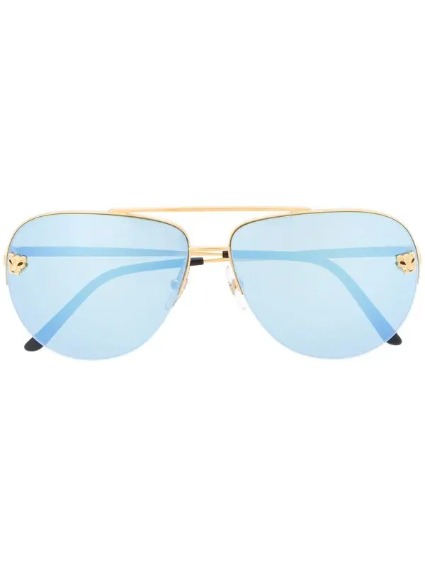 Cartier Tiger Pilot-frame Sunglasses