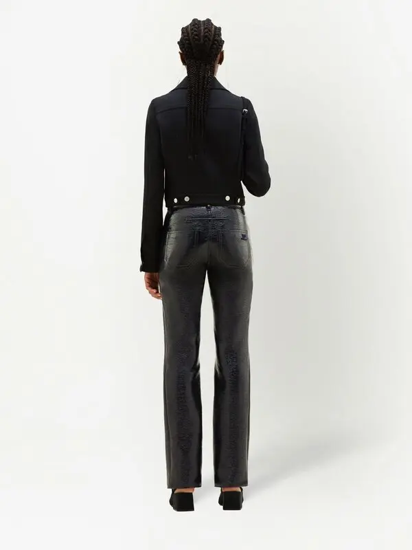 COURREGES Re-edition Vinyl Straight-leg Trousers - Blue