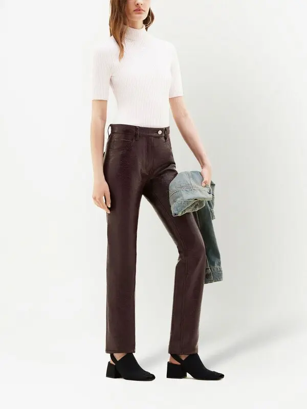 COURREGES Re-edition Vinyl Trousers - Brown