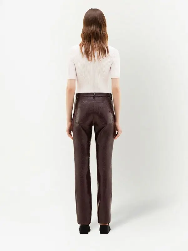 COURREGES Re-edition Vinyl Trousers - Brown