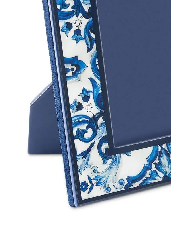 Dolce & Gabbana Majolica-print Photo Frame - Blue