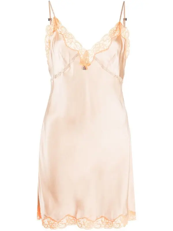 Alexander Wang Lace-Trim Slip Dress In Orange - 60% Off | Editorialist