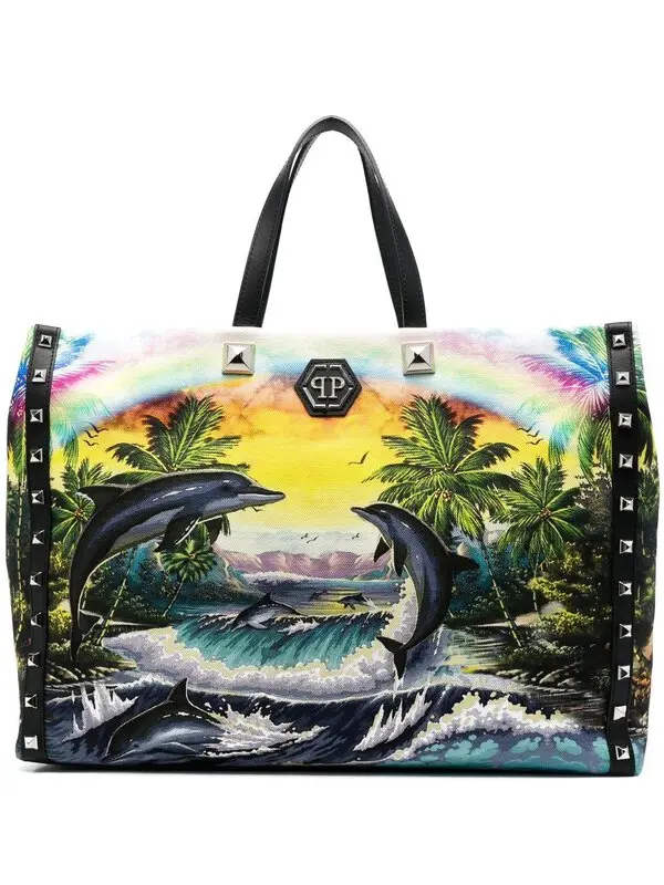 Philipp Plein Graphic Print Tote Bag