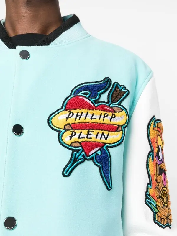 Philipp Plein Hawaii Varsity Bomber Jacket