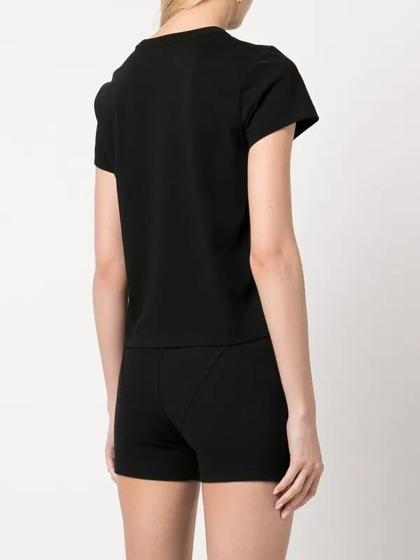 Alexander Wang Shrunken Logo T-shirt - Black