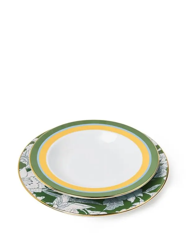 La DoubleJ Roman Holiday Avorio-print Soup And Dinner - Green