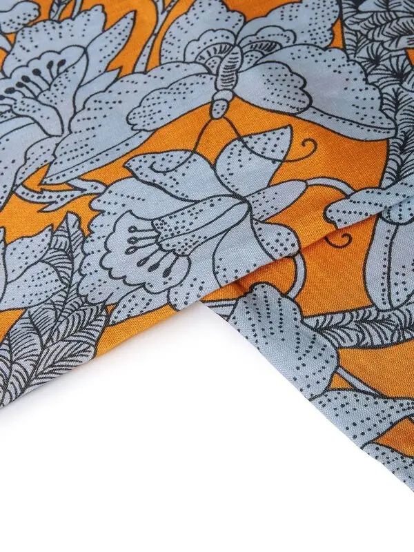 La DoubleJ Lilium Zafferano-print Tablecloth - Orange