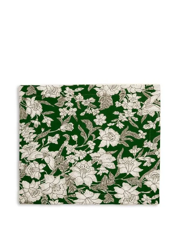 La DoubleJ Lilium Avorio-print Table Mats - Green