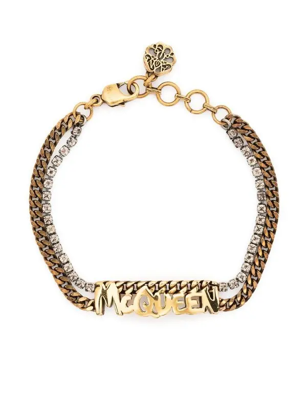 Alexander McQueen Logo Chain Bracelet - Gold