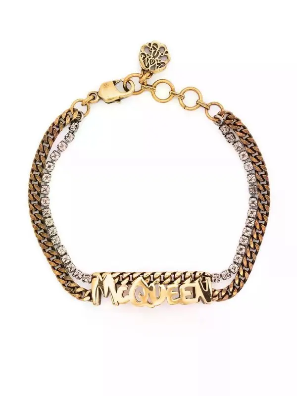 Alexander McQueen Logo Chain Bracelet - Gold