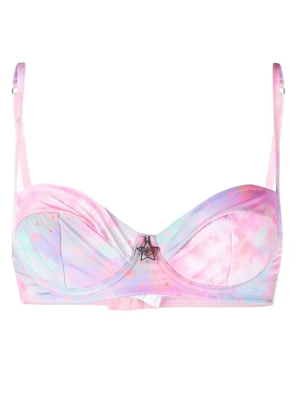 CHIARA FERRAGNI Eye Star-print Bikini Top - Pink