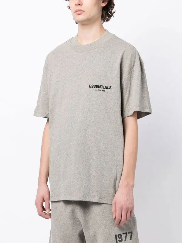 Fear Of God Logo-print Cotton T-shirt - Grey