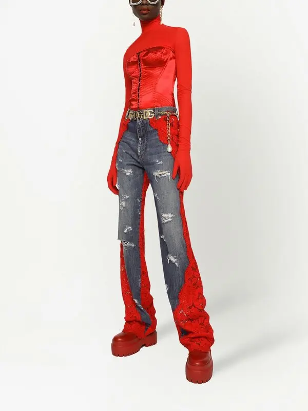 Dolce & Gabbana Topstitched Corset Top
