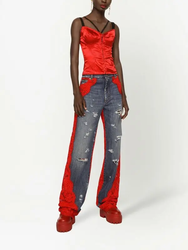 Dolce & Gabbana Topstitched Corset Top