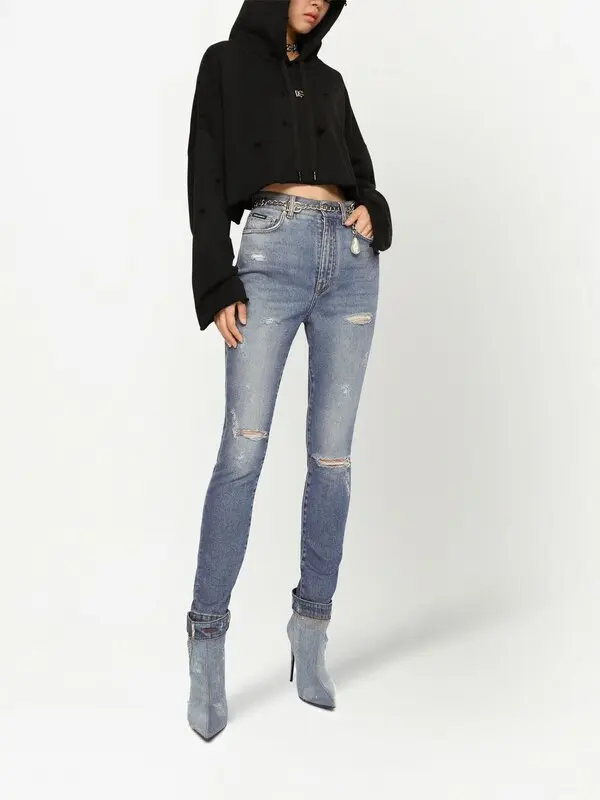 Dolce & Gabbana Grace Distressed Skinny Jeans