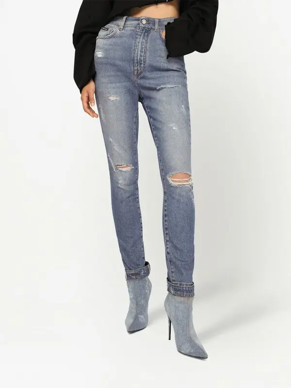 Dolce & Gabbana Grace Distressed Skinny Jeans